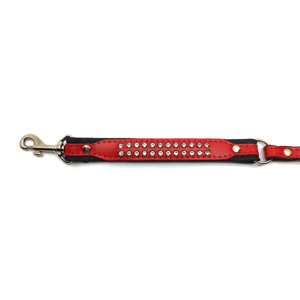 Double Diamonds Leather Lead - Red – Style Hound